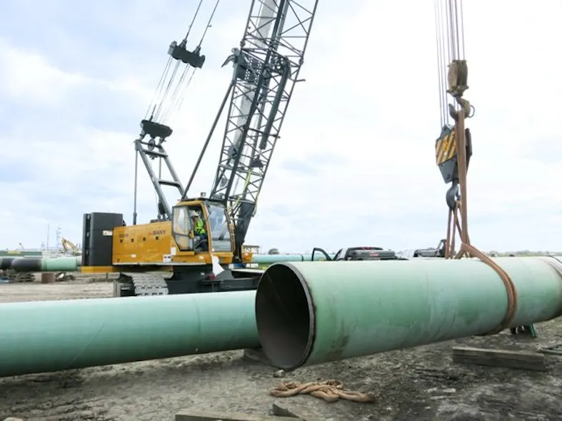 Sany Cranes Help Build Texas Pipeline | Construction Equipment