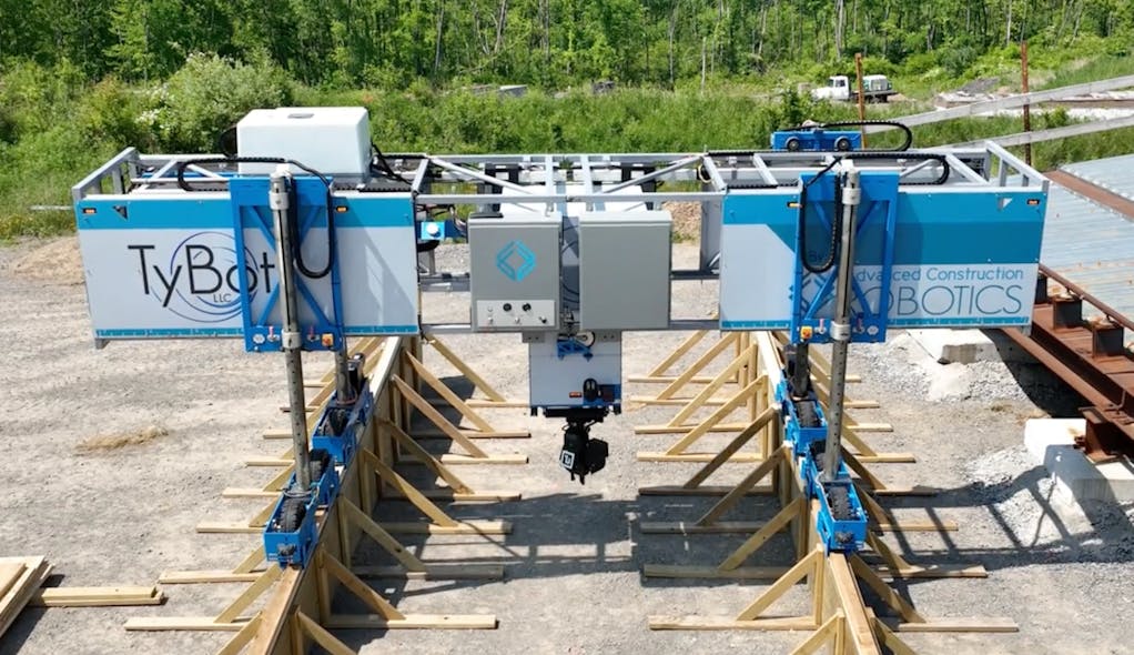 Rebar tying robot eliminates need for screed rails | Construction Equipment