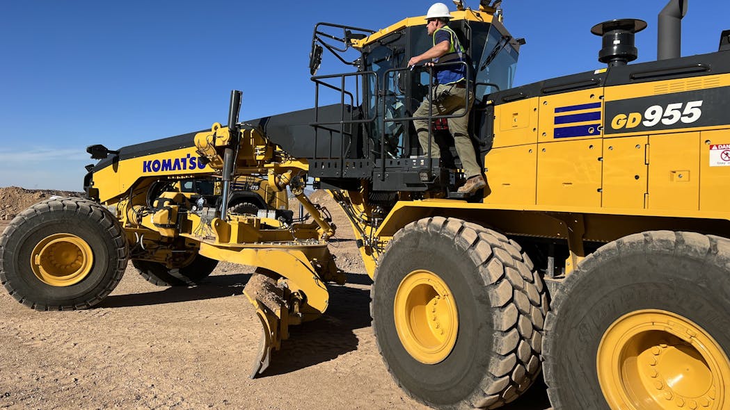 Komatsu shows big haul road motor grader | Construction Equipment
